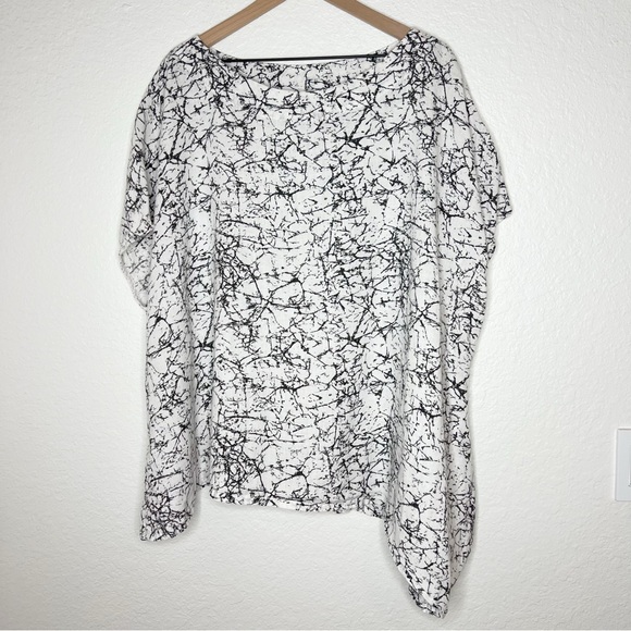 bryn Walker | Tops | Bryn Walker Linen Asymmetrical Ivy Abstract Print ...